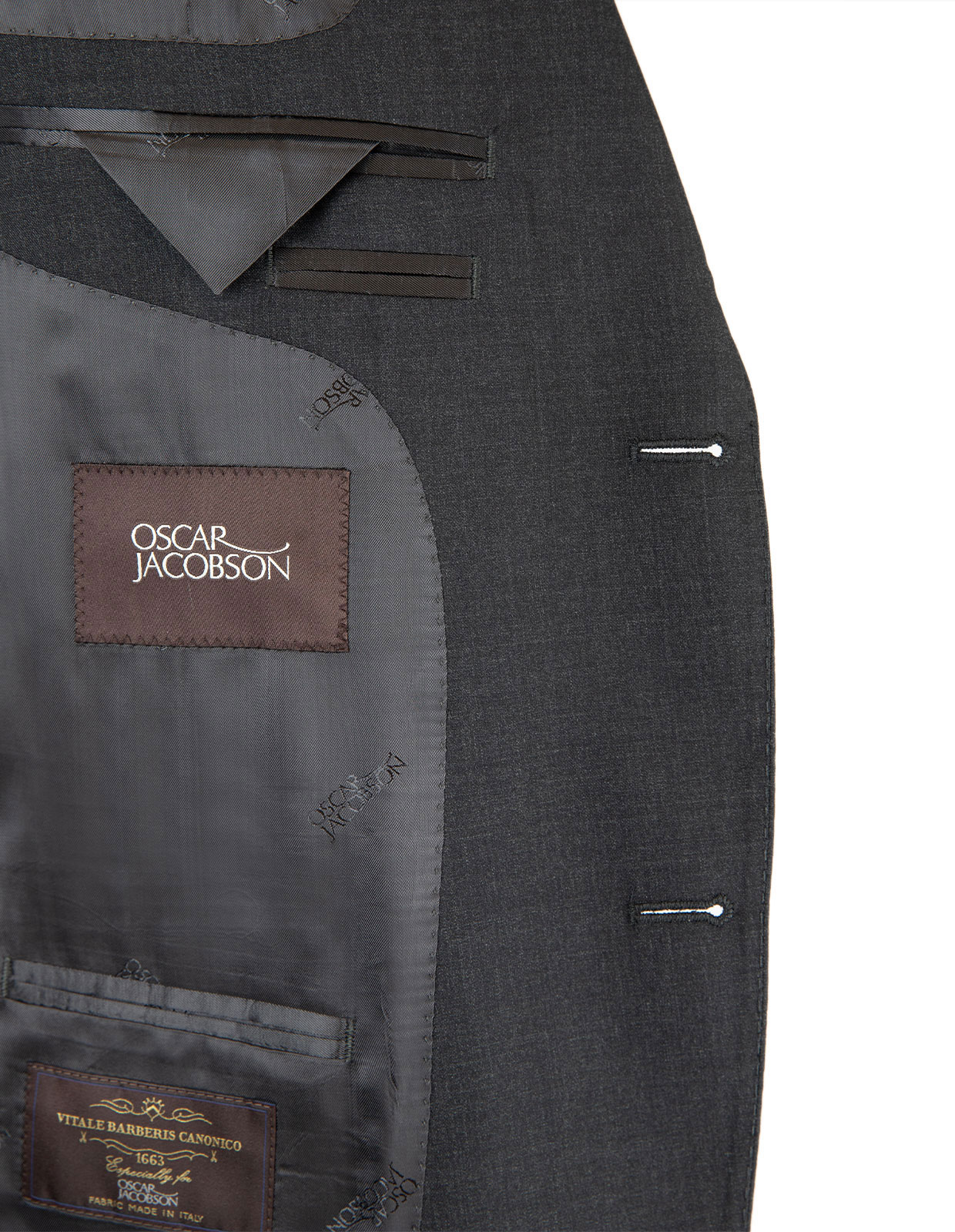 Falk Suit Jacket Regular Fit Mix & Match Wool Dark Grey