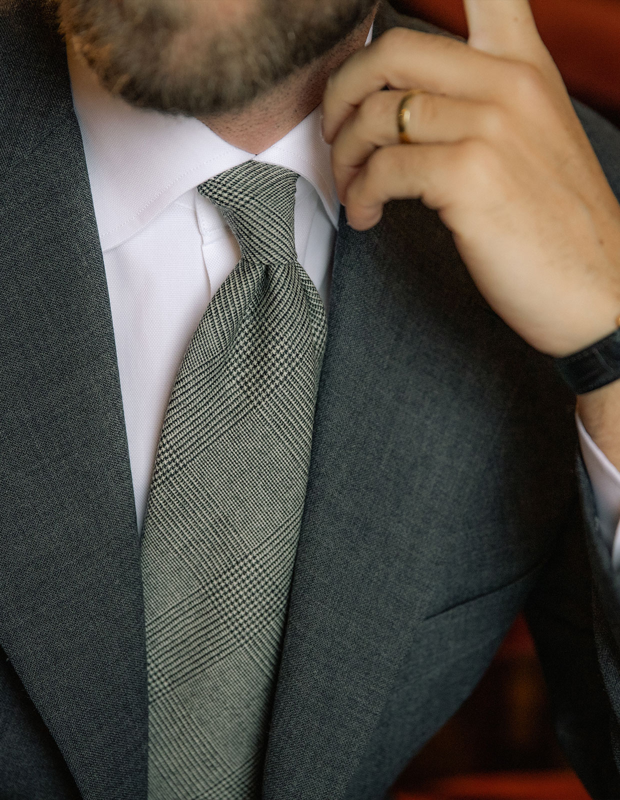 Sartorial Shirt Pinpoint Oxford Vit