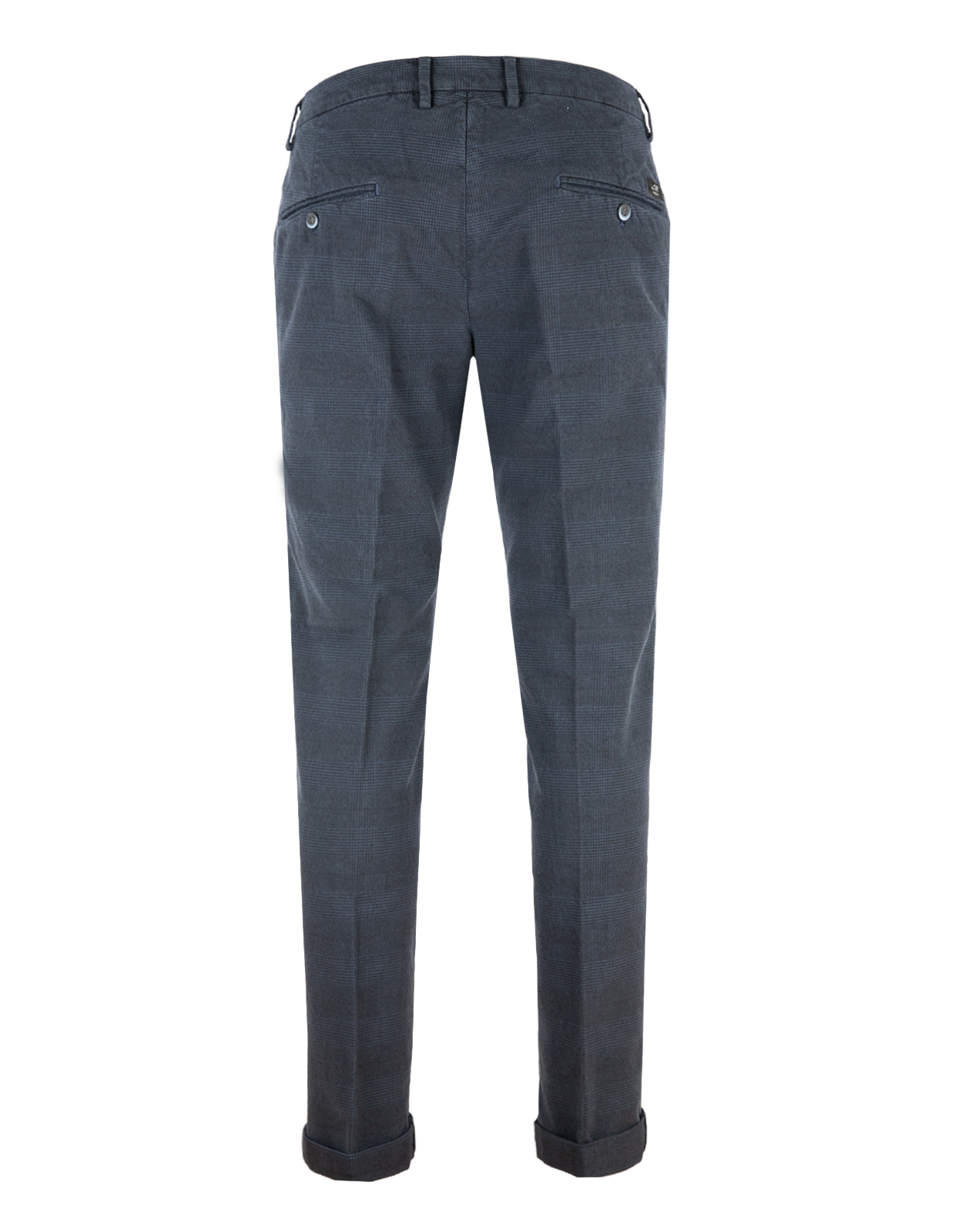 Torino Chinos Bomullsstretch Glencheck Navy