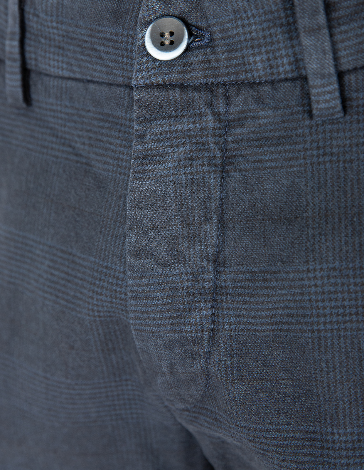 Torino Chinos Bomullsstretch Glencheck Navy