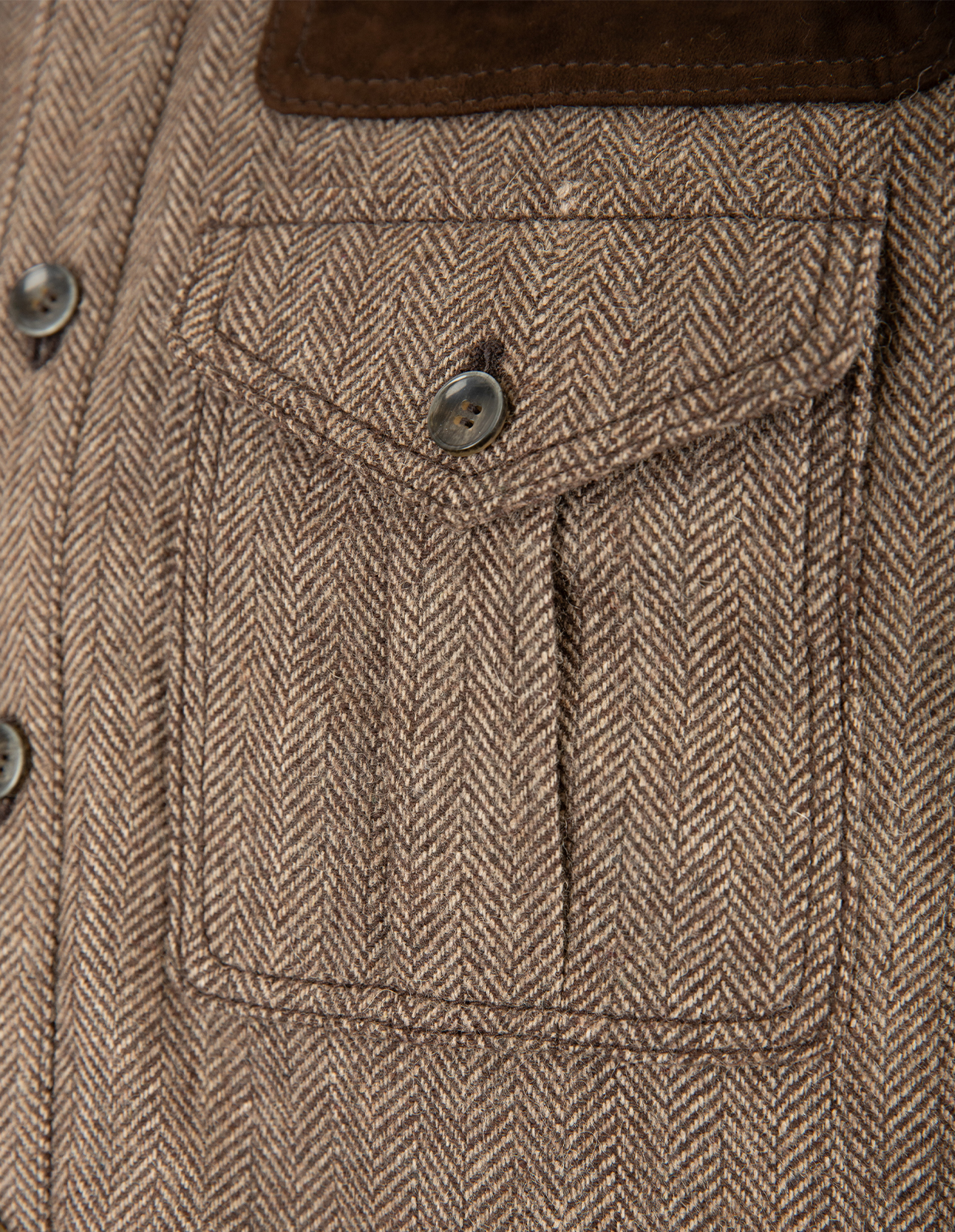 Lumberjack Tweed Skjortjacka Overshirt Mörkbrun