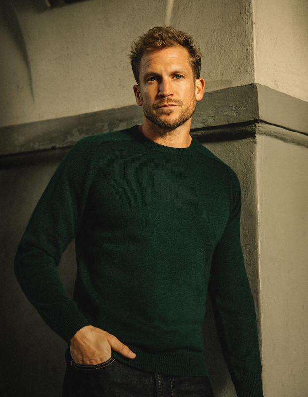 Lenzie Tröja Lammull Mörkgrön