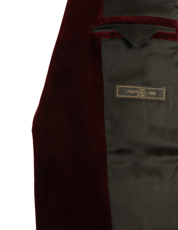 Firenze Kavaj Sammet Vinröd